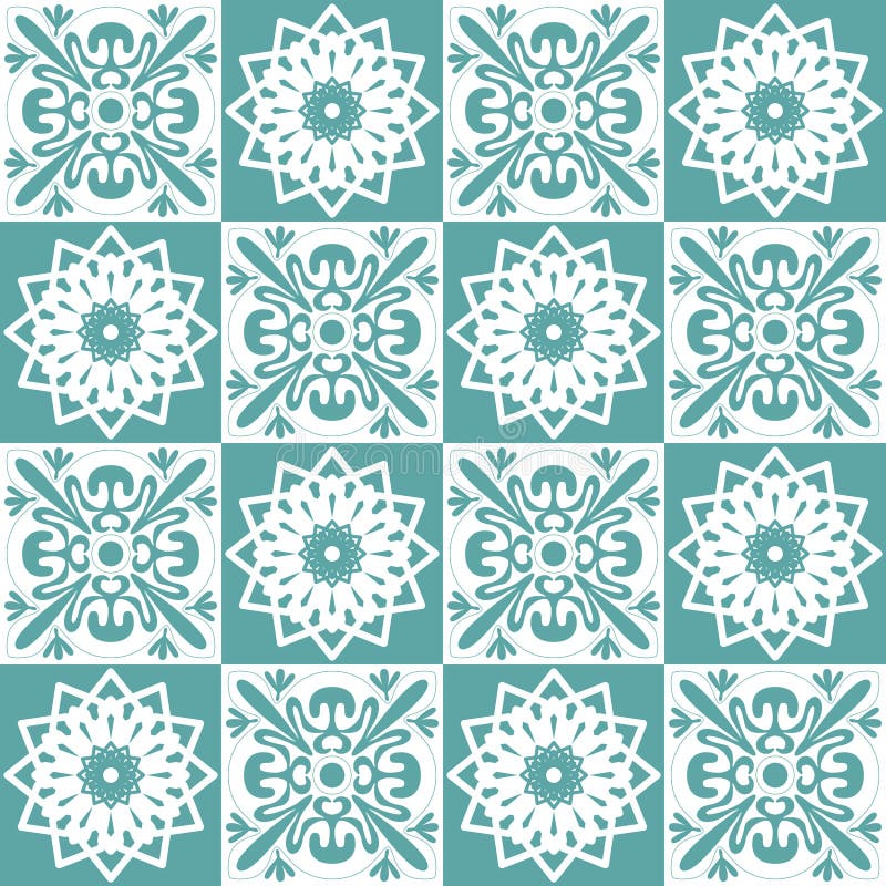 Azulejo Seamless Pattern Stylish Trendy Ceramic Tile Design Element for ...