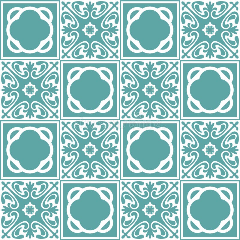Azulejo Seamless Pattern Stylish Trendy Ceramic Tile Design Element for ...