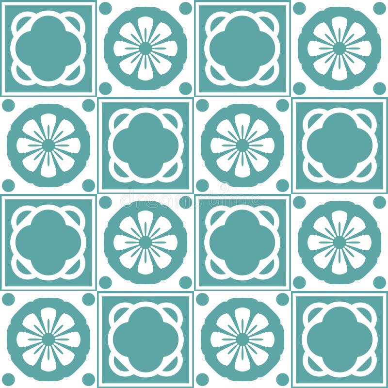 Azulejo Seamless Pattern Stylish Trendy Ceramic Tile Design Element for ...