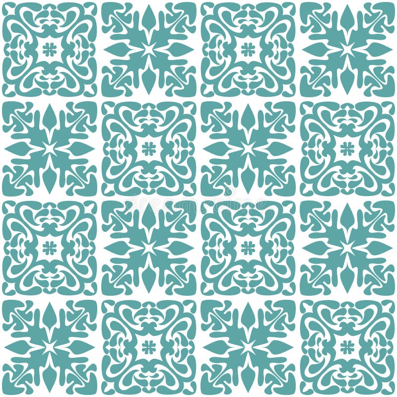 Azulejo Seamless Pattern Stylish Trendy Ceramic Tile Design Element for ...