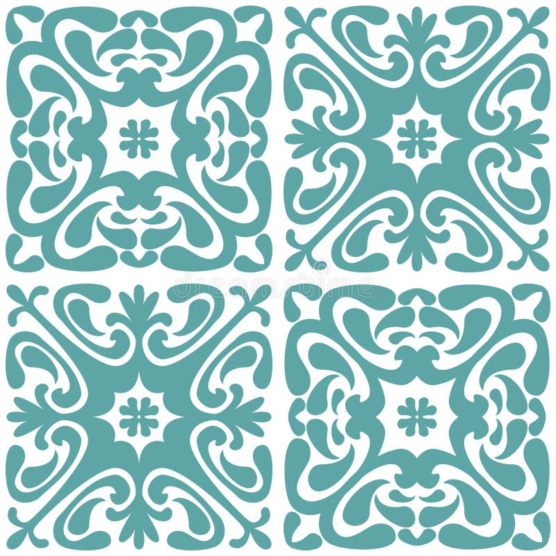 Azulejo Seamless Pattern Stylish Trendy Ceramic Tile Design Element for ...