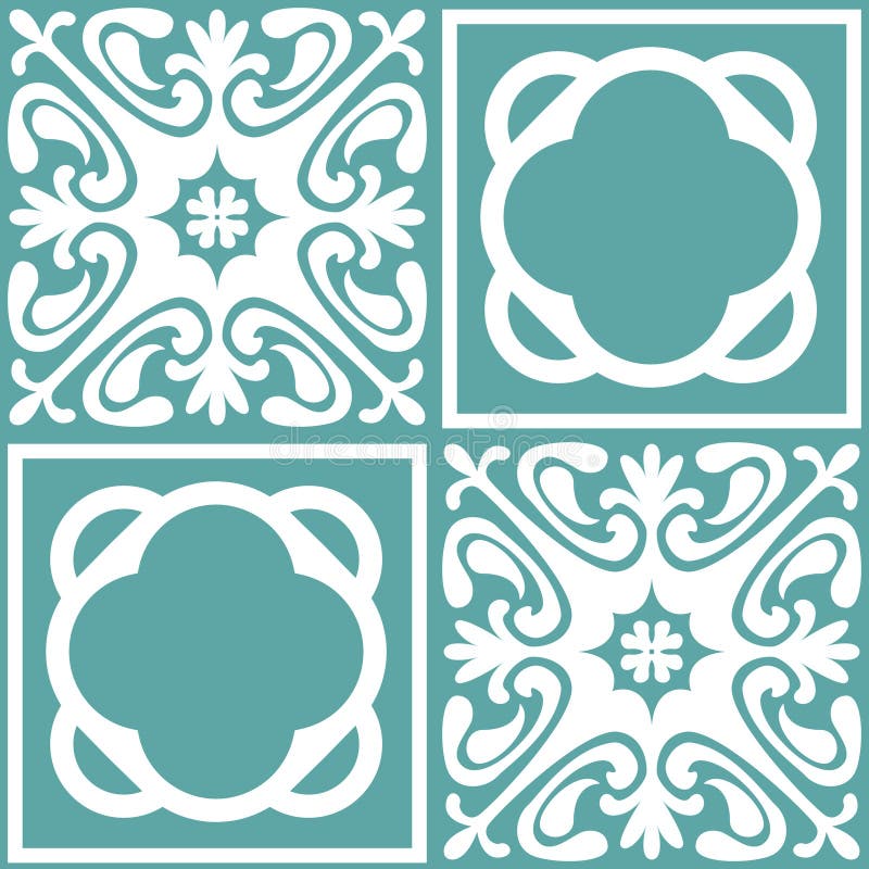 Azulejo Seamless Pattern Stylish Trendy Ceramic Tile Design Element for ...