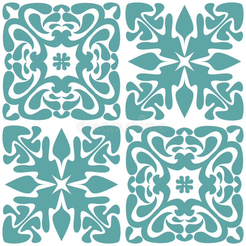 Azulejo Seamless Pattern Stylish Trendy Ceramic Tile Design Element for ...