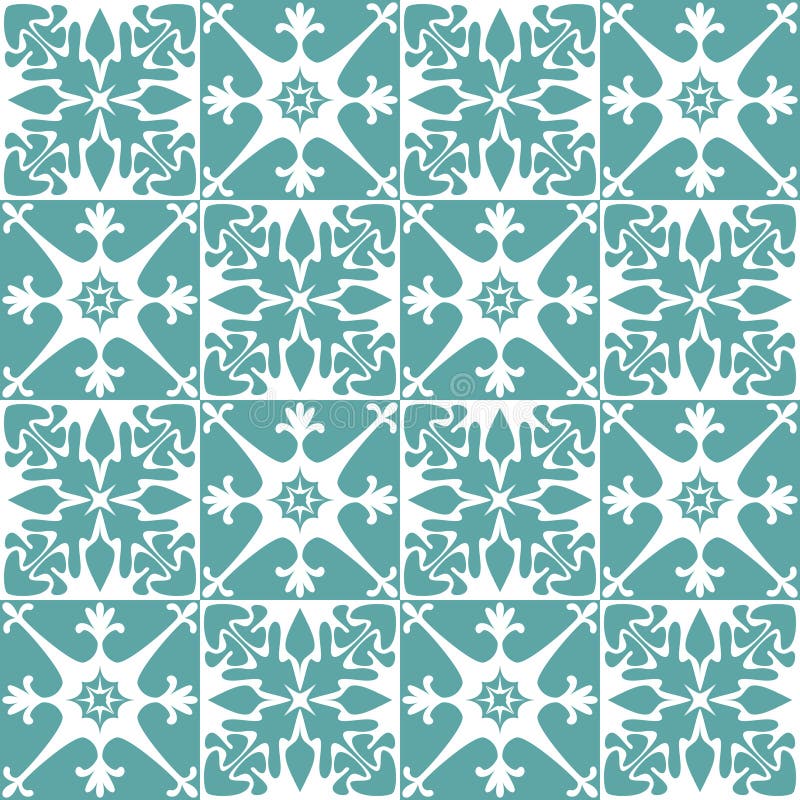 Azulejo Seamless Pattern Stylish Trendy Ceramic Tile Design Element for ...