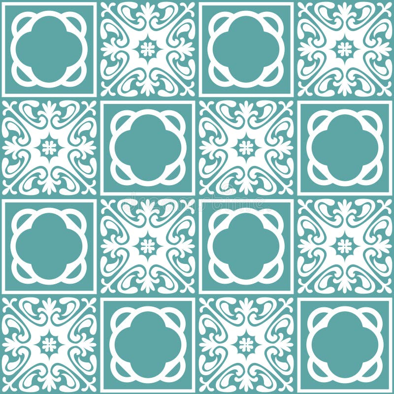 Azulejo Seamless Pattern Stylish Trendy Ceramic Tile Design Element for ...