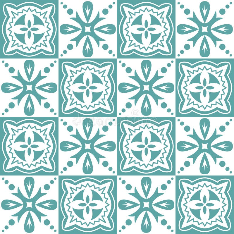 Azulejo Seamless Pattern Stylish Trendy Ceramic Tile Design Element for ...