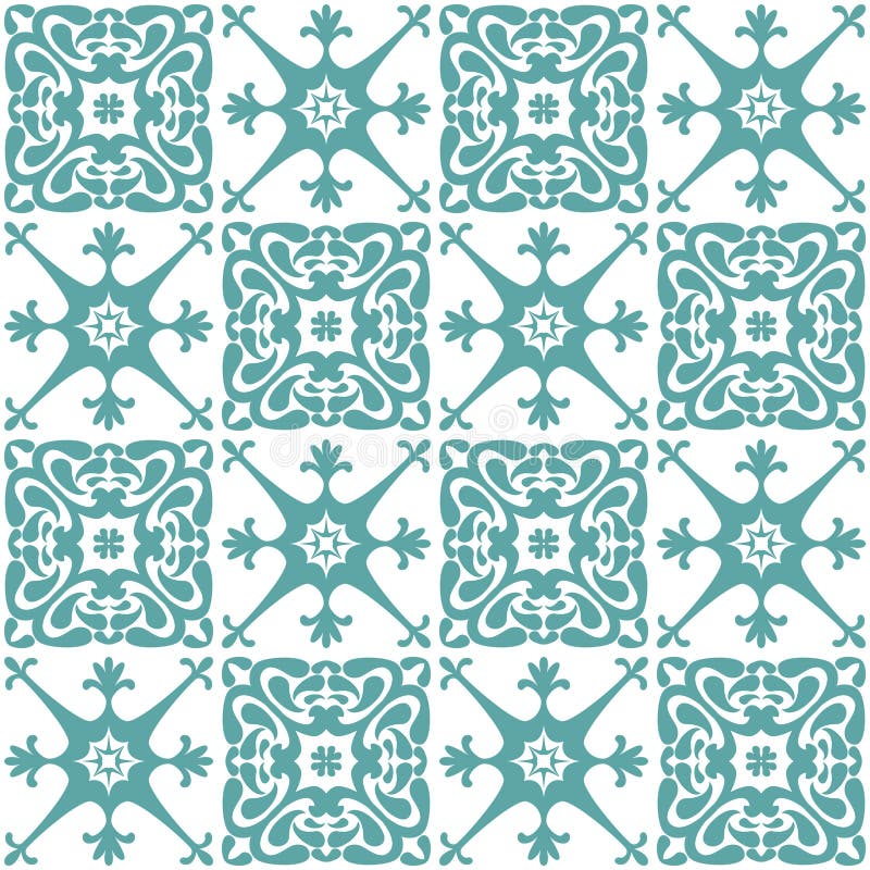 Azulejo Seamless Pattern Stylish Trendy Ceramic Tile Design Element for ...