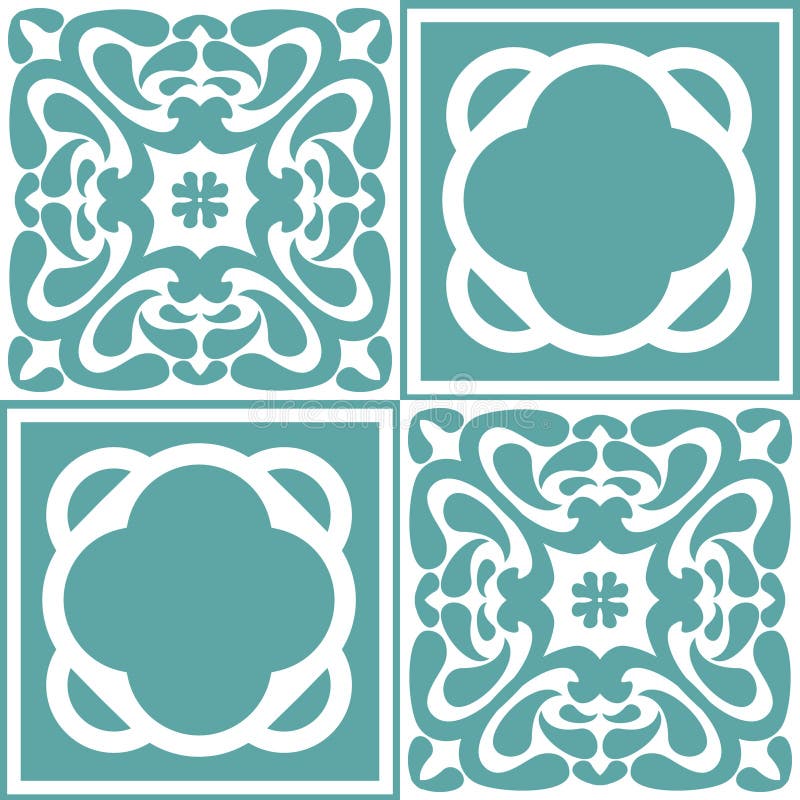 Azulejo Seamless Pattern Stylish Trendy Ceramic Tile Design Element for ...