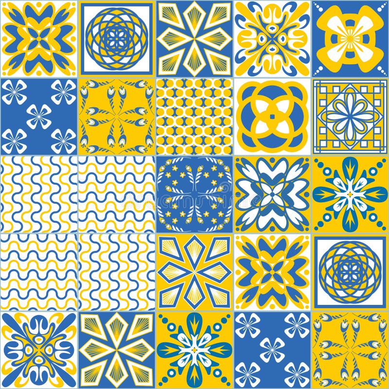 Azulejo Talavera Tile Portuguese Vintage Pattern, Vector Illustration ...