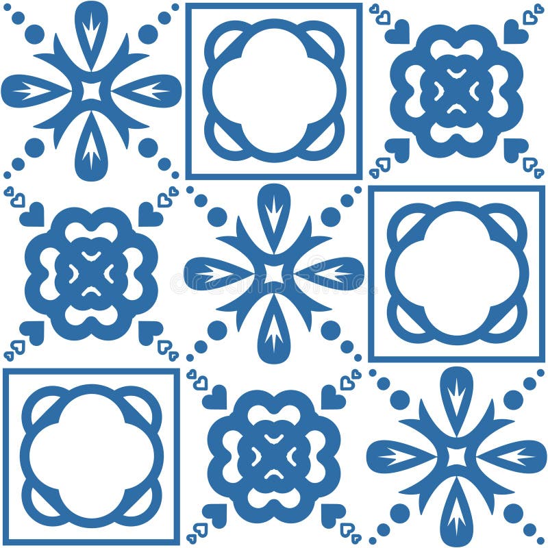 Azulejo Tile Seamless Pattern for Decor, Vector Illustration ...
