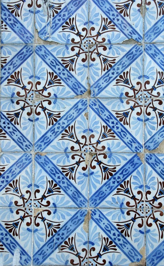Azulejos azules en Lisboa foto de archivo. Imagen de pared - 8706236