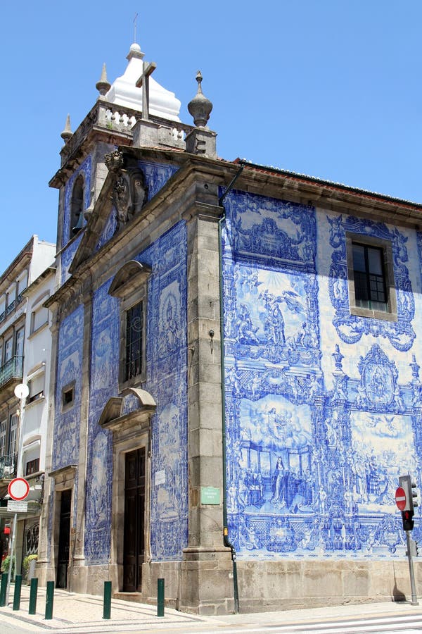 Azulejos on a Church Wall in Porto Stock Photo - Image of decorative ...