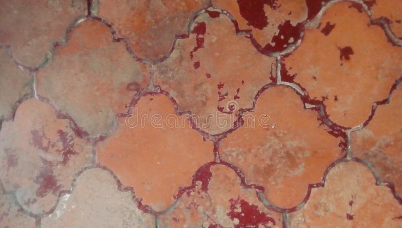Azulejos De Barro Rojo Muy Antiguos Foto de archivo - Imagen de ...