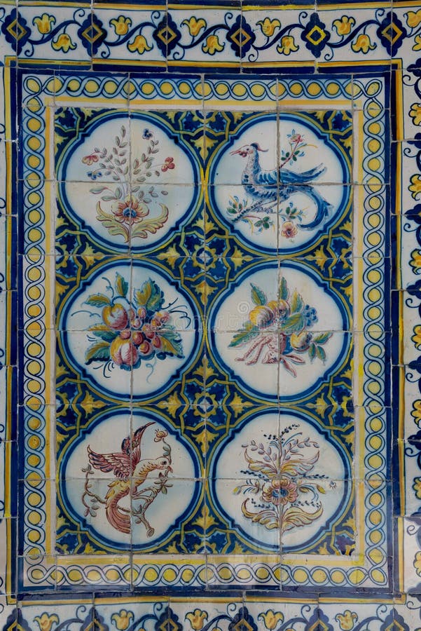 Azulejos Detail from Plaza De Espana, Sevilla, Background Stock Image ...