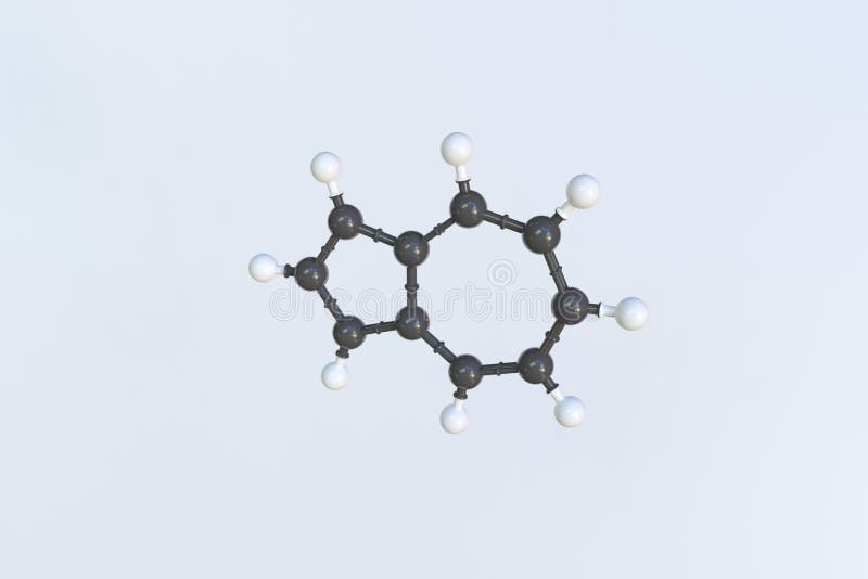 Azulene Molecule. Isolated Molecular Model. 3D Rendering Stock ...