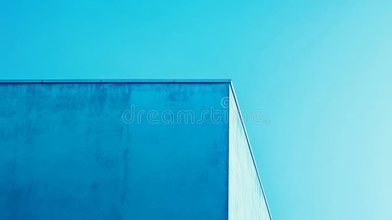 Azure Architecture a Striking Blue Building Edge with a Smooth Subtle ...
