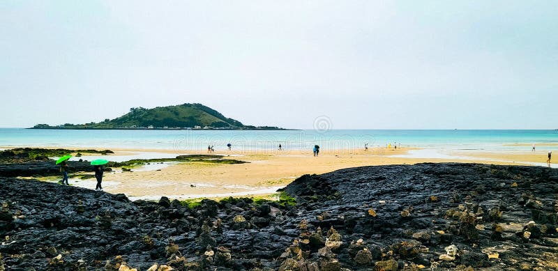 Azure Beach, Rocky Coast of Islands. , Aerial View Stock Image - Image ...