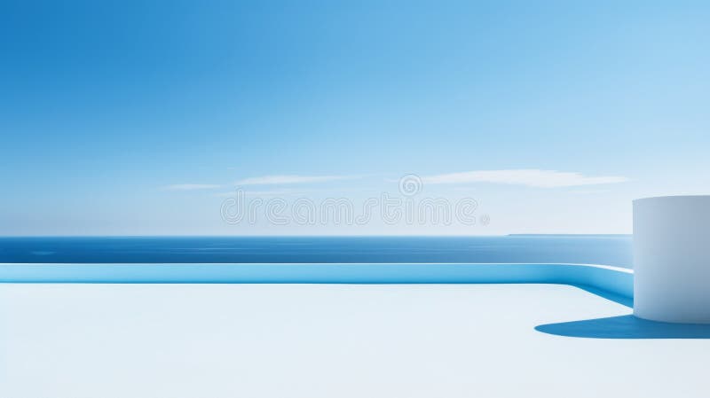 Azure Blue Backdrop, Clear Skies and Open Horizons Stock Illustration ...
