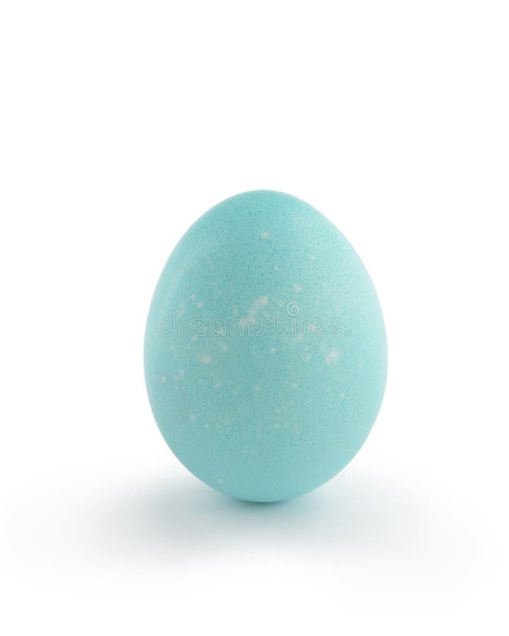 Azure Blue Easter Egg Isolated on White Background Stock Photo - Image ...