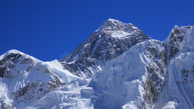 Azure Blue Sky Over Mount Everest Stock Photo - Image of nepal, mount ...