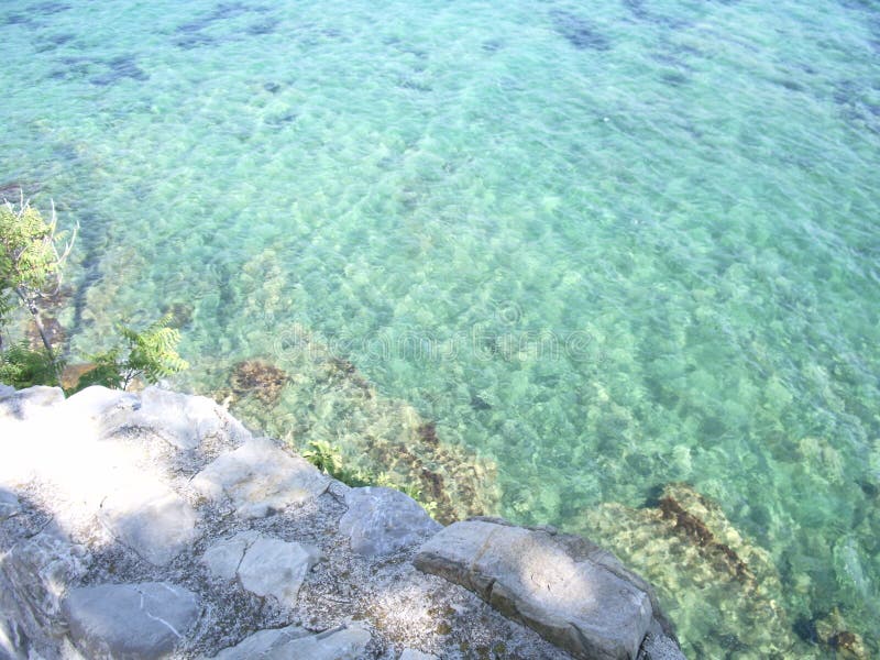 Azure Blue Water of the Adriatic Sea Stock Photo - Image of azure ...