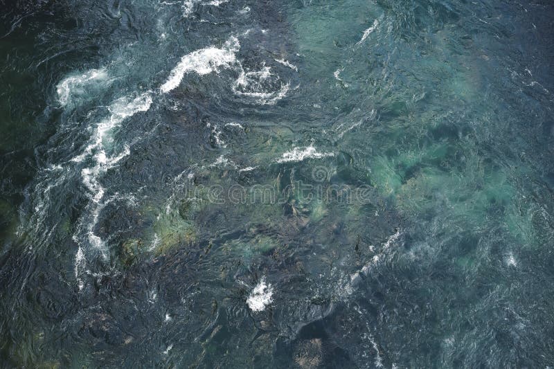 Azure Bubbling Stream of a Mountain River, Shot from Above Stock Image ...