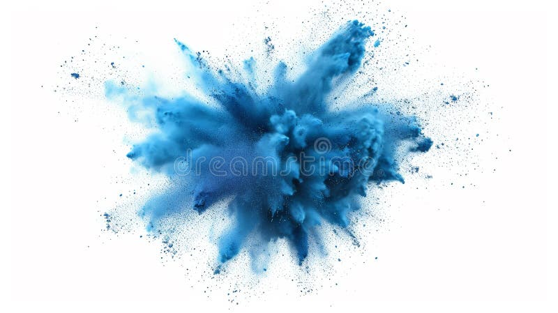 Azure Burst: 3D Rendering Unleashes Explosive Blue Elegance Stock ...