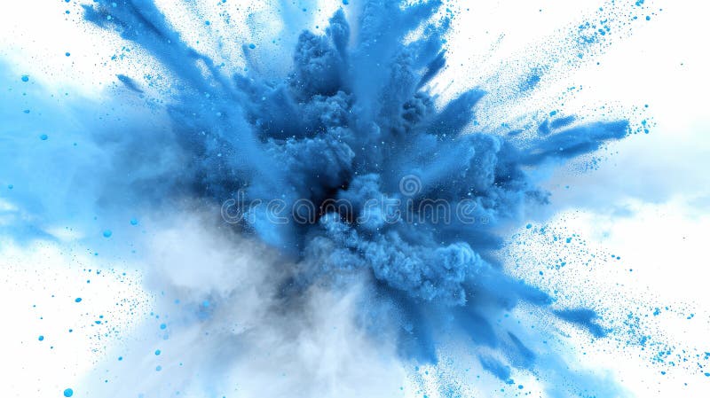 Azure Burst: 3D Rendering Unleashes Explosive Blue Elegance Stock ...