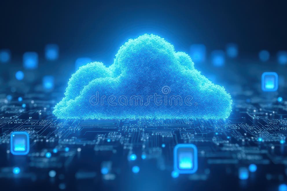 Azure Cloud Computing Visualizations Stock Illustration - Illustration ...