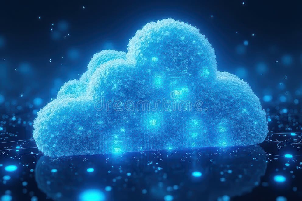 Azure Cloud Computing Visualizations Stock Illustration - Illustration ...