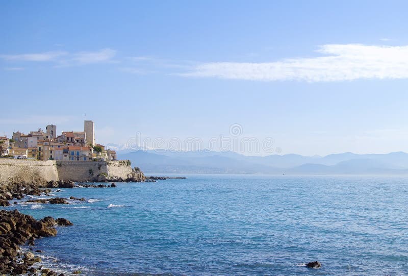 Azure Coast stock image. Image of france, antibes, rampart - 19880479