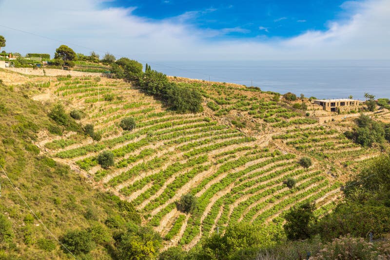 Azure coast in Italy stock photo. Image of ocean, landmark - 258663764