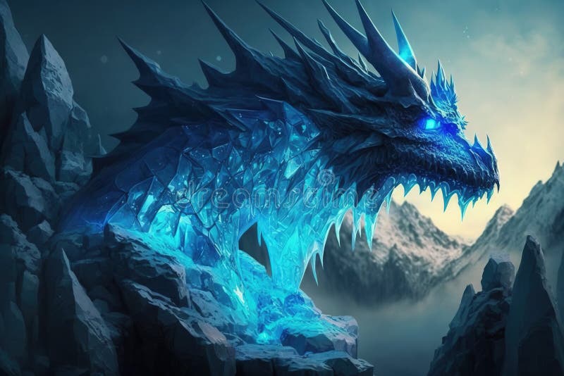 Azure Dragon Crystal Light on the Top of the Mountain Stock ...