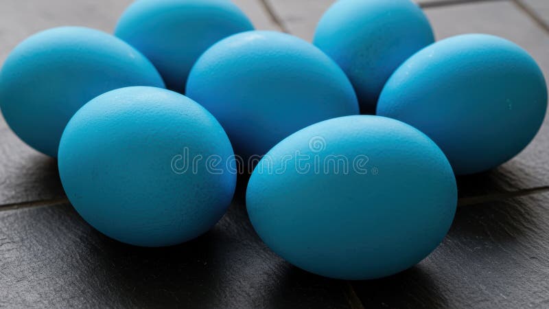 Azure Easter Eggs stock illustration. Illustration of unique - 371277420