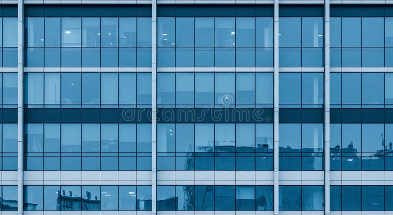 Azure Edifice Facade Showcasing Reflective Windows - Generated Using Ai ...