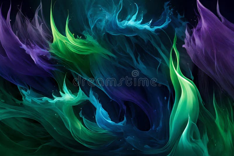Azure Inferno: Abstract Fire Pattern in Blue-green Hues Stock ...