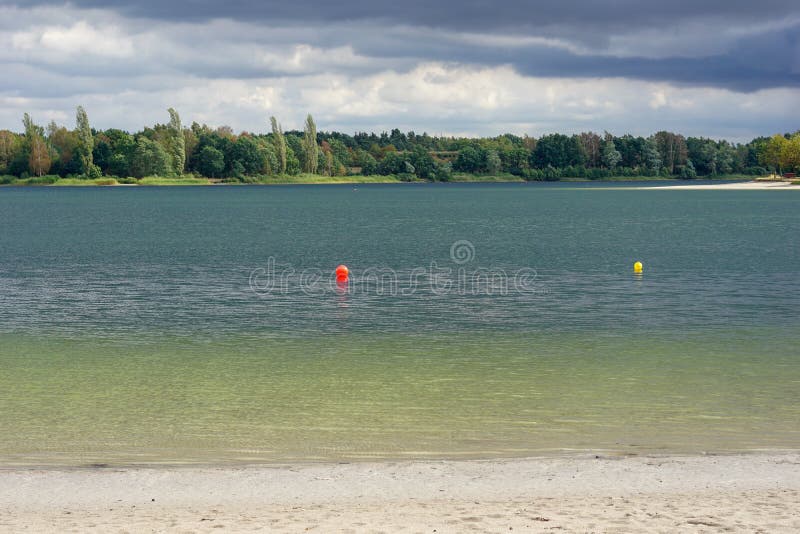 Azure Lake after the rain stock photo. Image of ripple - 126945918
