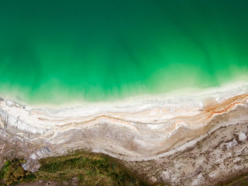Azure Lake Top View, Abstract Fantasy Green and Brown Pattern Stock ...
