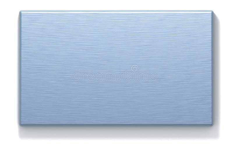 Azure Metal Rectangular Plate Stock Illustration - Illustration of ...