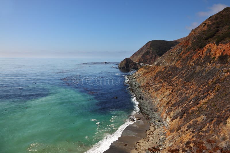 Azure Ocean Tide on the Coast Stock Image - Image of idyllic, horizon ...