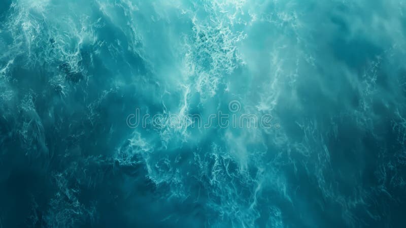 Azure Ocean Waves: Abstract Teal Water Texture Background Stock ...
