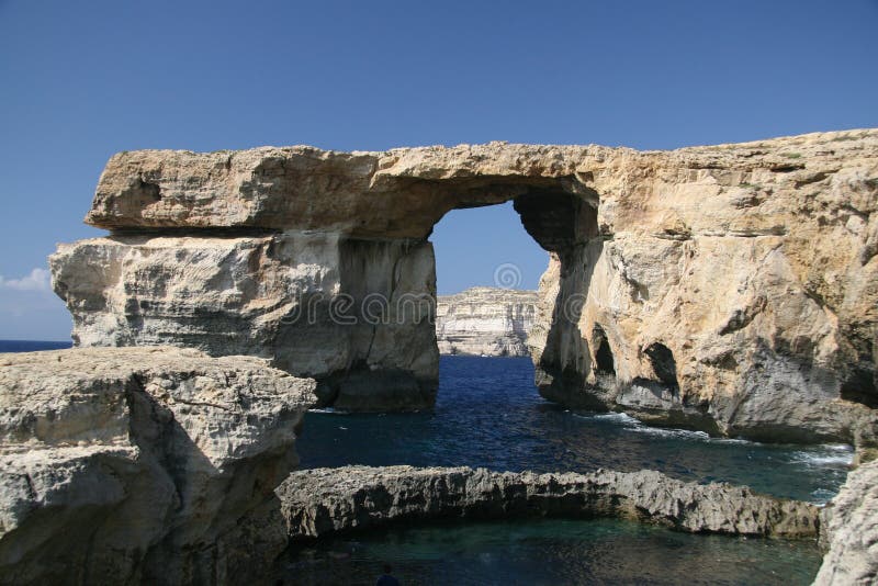 Azure rock eye on Malta stock photo. Image of rock, gozo - 7224712