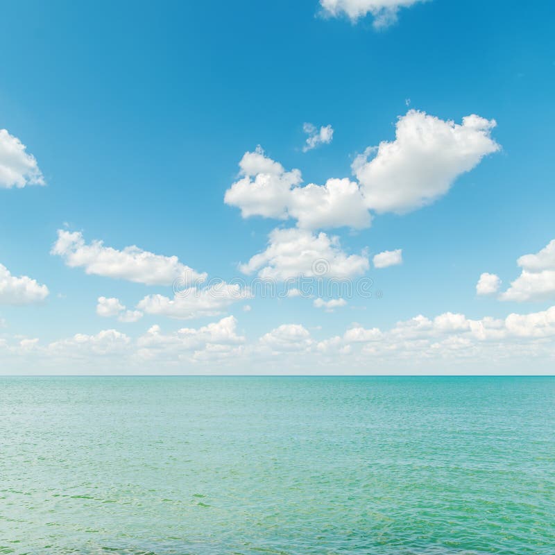 Azure sea with clouds stock photo. Image of romantic - 33787846