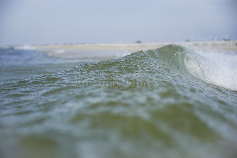 An Azure Sea Wave with a White Crest Runs Ashore Stock Image - Image of ...