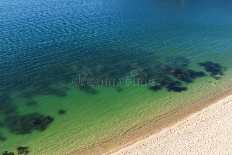 Azure seashore top view stock image. Image of sunrise - 254677899