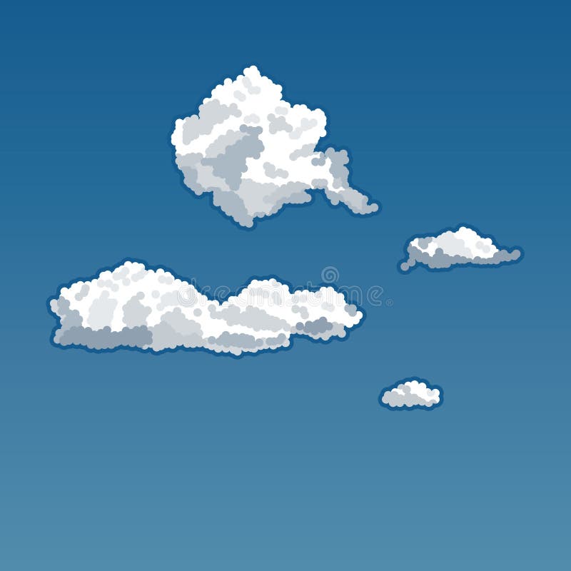 Azure sky with clouds stock vector. Illustration of vector - 74765704