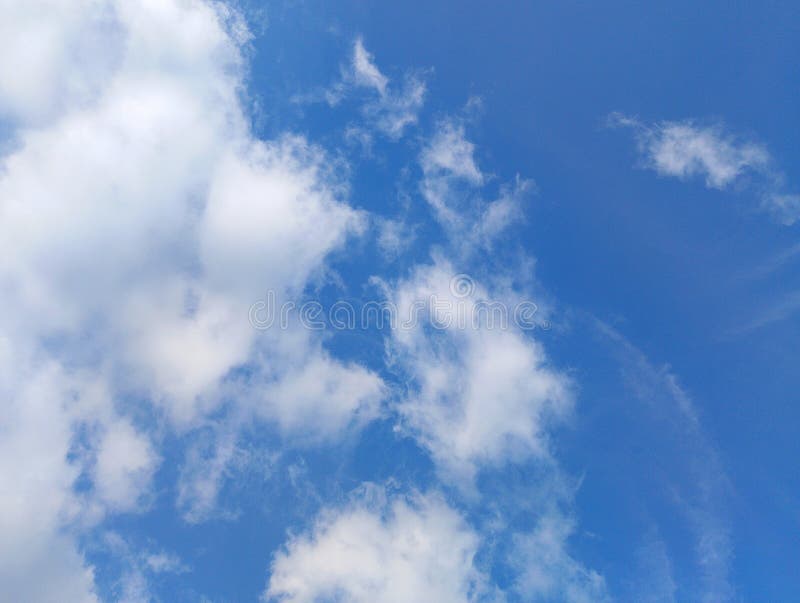 Azure Sky: Scattered Clouds & Sunshine Stock Photo - Image of scattered ...