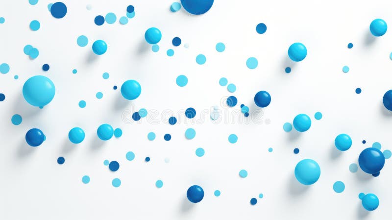 Azure Spots on White Background, Abstract Illustration Stock ...