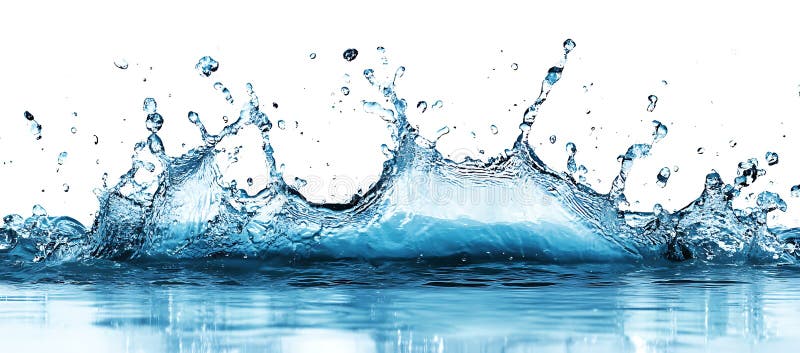 Azure Symphony: Multiple Water Crowns Dancing on Fluid Surface Stock ...