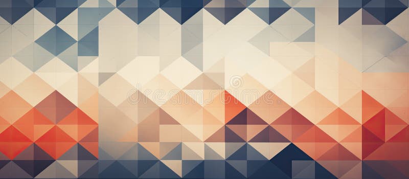 Azure Triangles and Rectangles Create a Symmetrical Pattern on White ...